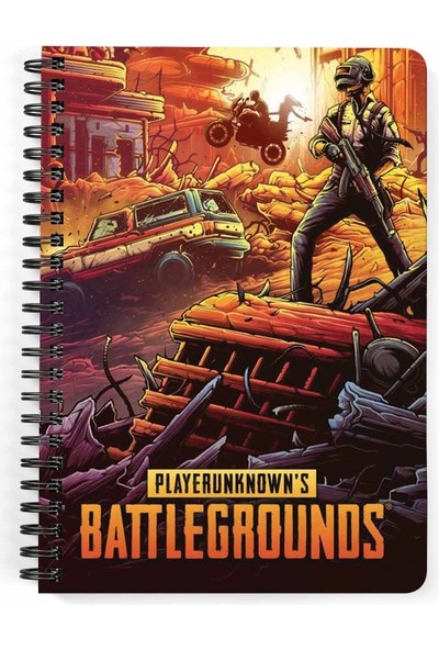 Hero Tasarım Pubg Baskılı Ahşap Kapaklı Defter 15X20 cm DFT4731
