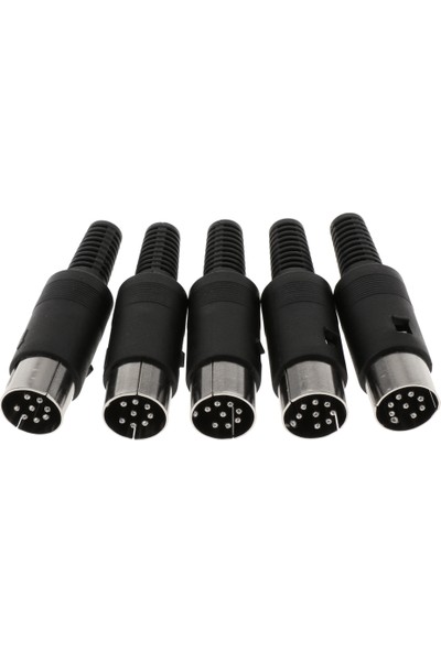 Yeajion 5 Stk. 8 Pol Dın Kablo Bağlayıcı Yuvarlak Konnektör Ses Konnektörü Mıdı Plug 8 Pin (Yurt Dışından)