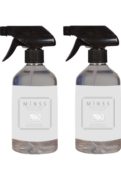 Minss 2'li Set Beyaz Sabun Oda ve Çamaşır Parfümü 1000 ml Minss 2'li Set Beyaz Sabun Oda ve Çamaşır Parfümü 1000 ml