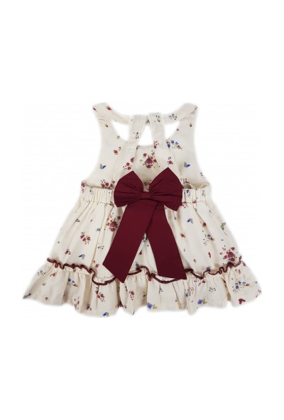 Luggi Kız Arkası Fiyonklu Elbise