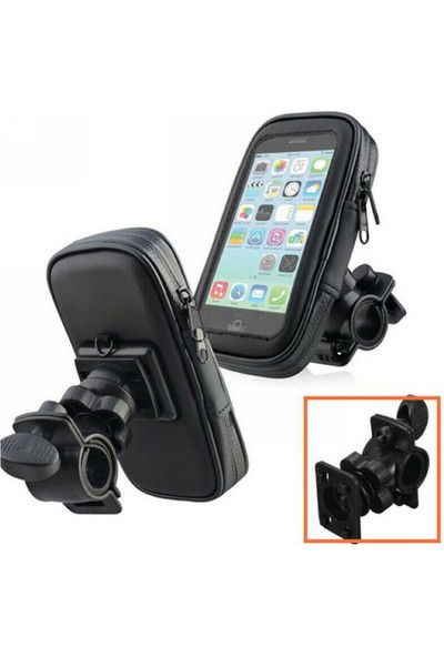 Techmaster Bisiklet Motosiklet Atv Telefon Tutucu Su Geçirmez 4.8-5.5 Inc Techmaster Bisiklet Motosiklet Atv Telefon Tutucu Su Geçirmez 4.8-5.5 Inc