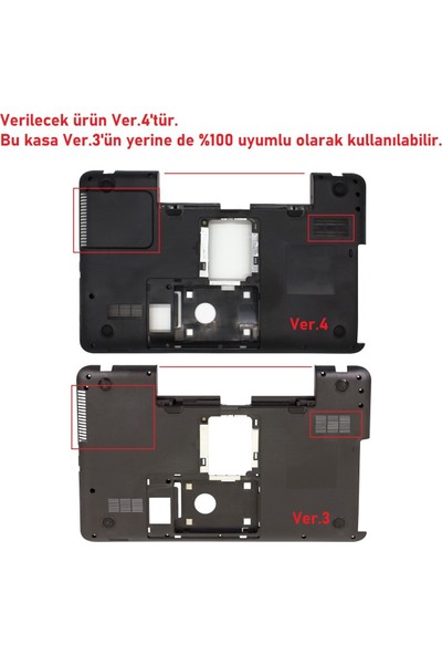 OEM Toshiba Satellite L855-10P Alt Kasa Siyah V4-V3