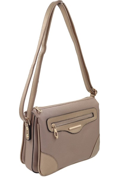 Castelsardo Beş Gözlü Çapraz Askılı Gold Renk Kadın Postacı Çantası