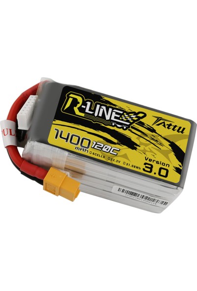 Tattu 1400MAH 22.2V 120C 6S1P R-Line Lipo Batarya Tattu 1400MAH 22.2V 120C 6S1P R-Line Lipo Batarya