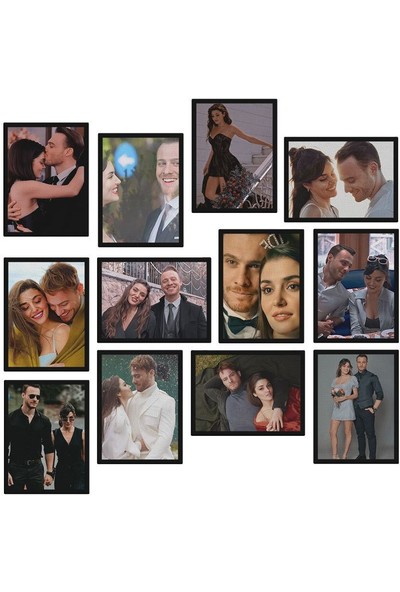Hero Tasarım Hande ve Kerem 12 Parça Mdf TABLOZLLTB327 Hero Tasarım Hande ve Kerem 12 Parça Mdf TABLOZLLTB327