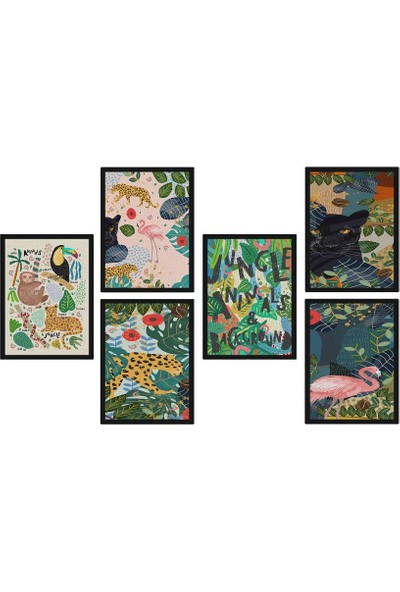 Hero Tasarım Doğa 6 Parça Mdf TABLOGMZ504