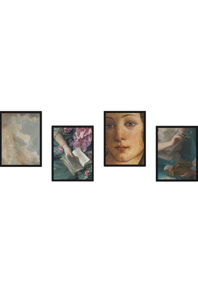 Hero Tasarım Minimalist Series 4 Parça Mdf TABLOSLA489