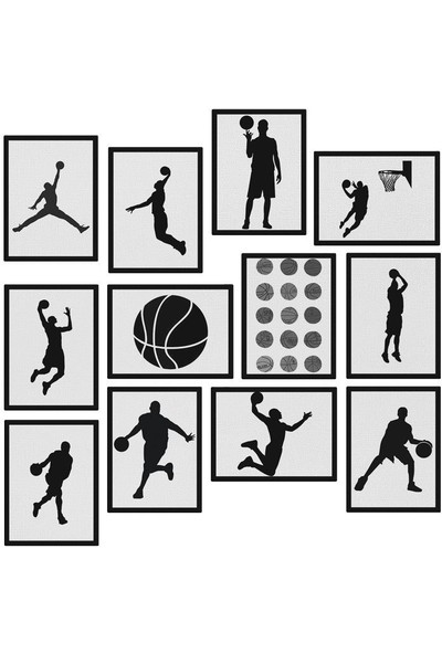 Hero Tasarım Basket 12 Parça Mdf TABLOZLLTB198
