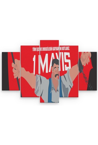 Hero Tasarım 1 Mayıs 5 Parça Mdf TABLOTGTB935