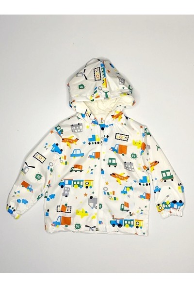 Podium Giyim Kış/ilkbahar Sevimli- Arabalar Beyaz Şık Havalı Yağmurluk