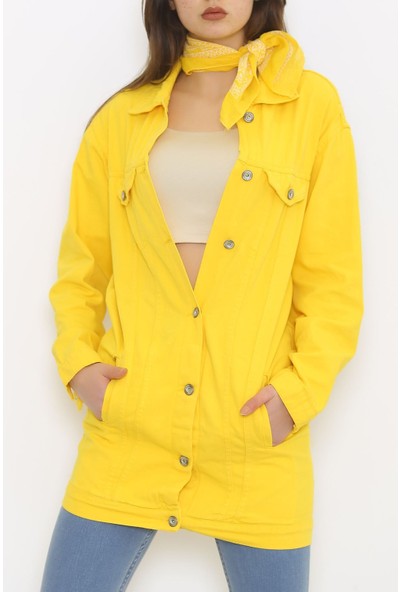 Bsn Butik Tunik Kot Ceket Sarı - 1263.1367. Bsn Butik Tunik Kot Ceket Sarı - 1263.1367.