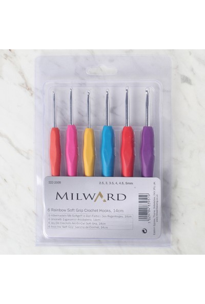 Milward Rainbow Yumuşak Saplı Yün Tığ Seti