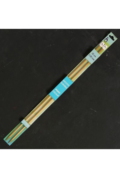 Pony Colour 3.5 mm 35 cm Sarı Alüminyum Örgü Şişi - 33707