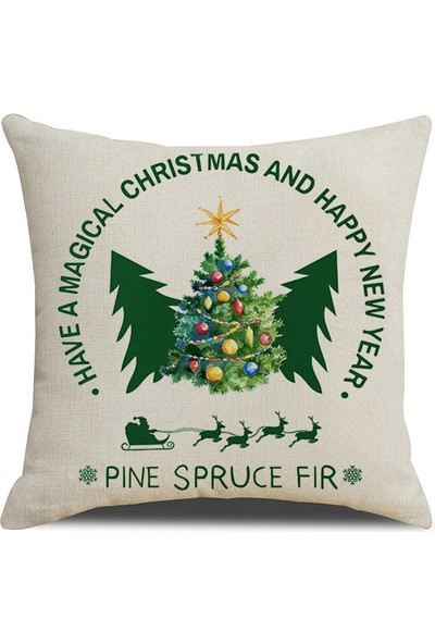 BDZ Mall Noel Yeşil Şerit Desen 45 Keten (Yurt Dışından)