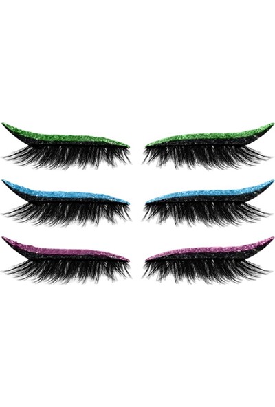 Mirror 3 Pairs Eyeliner ve Kirpik Çıkartmaları Kolay Kaldır Parlak Kadın Kızlar D (Yurt Dışından) Mirror 3 Pairs Eyeliner ve Kirpik Çıkartmaları Kolay Kaldır Parlak Kadın Kızlar D (Yurt Dışından)