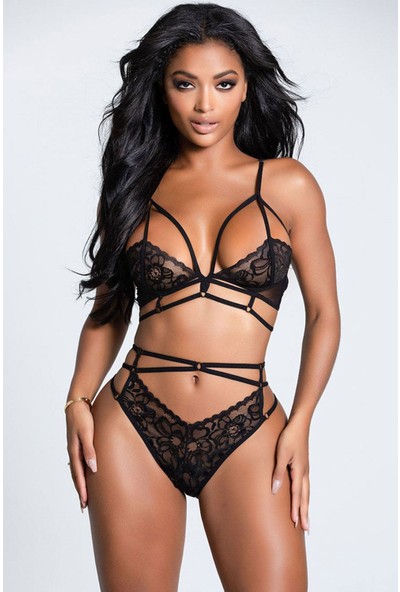 Ifondi Ultra Seksi Arkası Açık Sütyen Takım Siyah Ifondi Ultra Seksi Arkası Açık Sütyen Takım Siyah