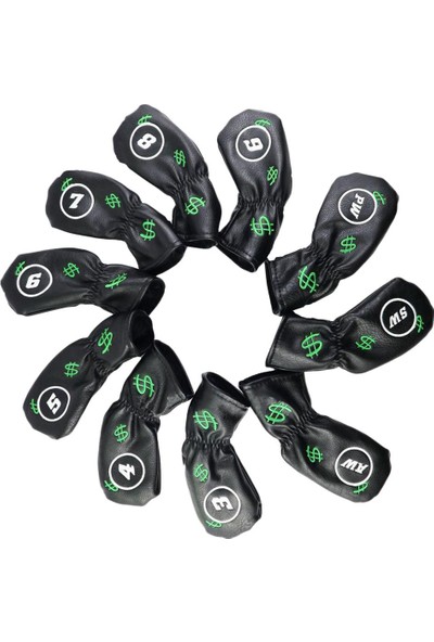 PZ 10 Parça Golf Kulübü Kapak Putter Numarası Başkoş Koruma Mektubu Kol (Yurt Dışından)