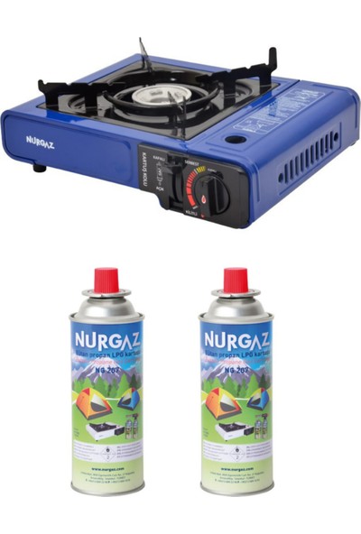 Nurgaz Ng 501 Tekli Portatif Ocak + 2 Adet Kartuş Nurgaz Ng 501 Tekli Portatif Ocak + 2 Adet Kartuş