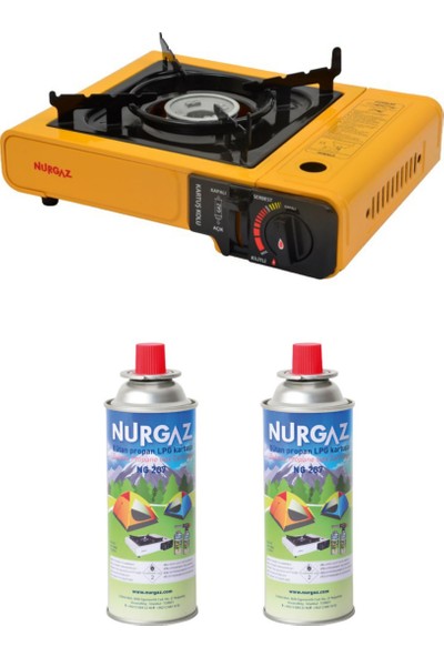Nurgaz Ng 501 Tekli Portatif Ocak + 2 Adet Kartuş Nurgaz Ng 501 Tekli Portatif Ocak + 2 Adet Kartuş