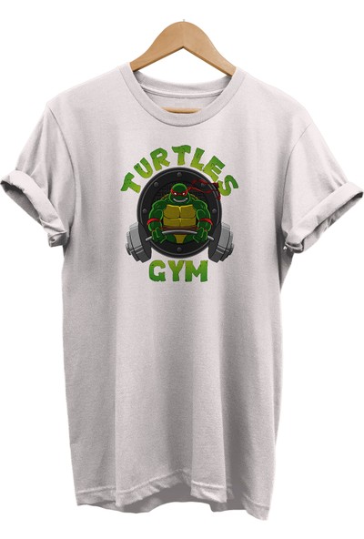 Remonz Ninja Turtles Gym Baskılı %100 Pamuk Oversize T-Shirt Büyük Beden Tişört Remonz Ninja Turtles Gym Baskılı %100 Pamuk Oversize T-Shirt Büyük Beden Tişört