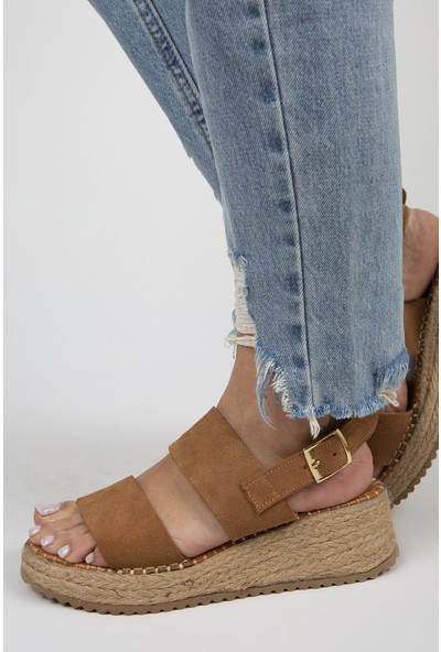 Manijero Liliana Deri Kadın Taba Espadril Sandalet Manijero Liliana Deri Kadın Taba Espadril Sandalet