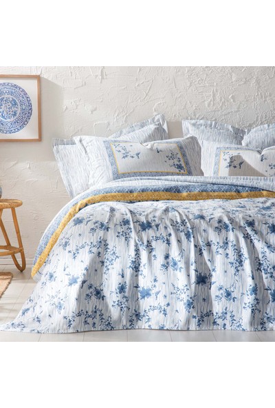 Yataş Bedding Minella Tek Kişilik Pike Takımı - Mavi Yataş Bedding Minella Tek Kişilik Pike Takımı - Mavi