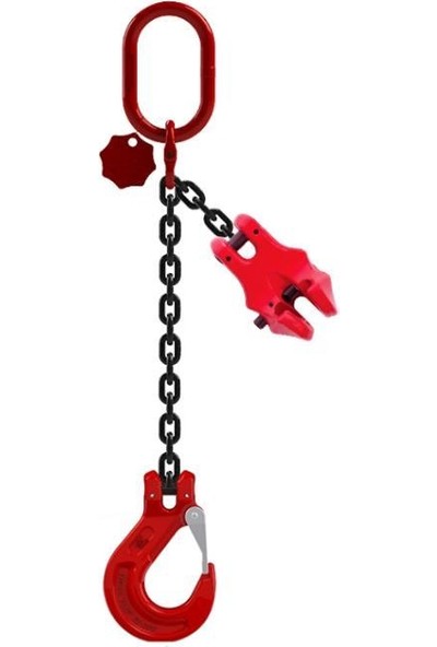 Grade 80 Tek Kollu Yük Kancalı ve Zincir Kısaltmalı 8 mm Zincir Sapan
