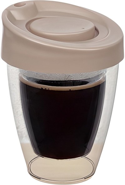 Qniay Çift Cidarlı Espresso Kahve Bardağı Kapaklı El Yakmaz Bardak Americano Latte Coffe Çay Qniay Çift Cidarlı Espresso Kahve Bardağı Kapaklı El Yakmaz Bardak Americano Latte Coffe Çay