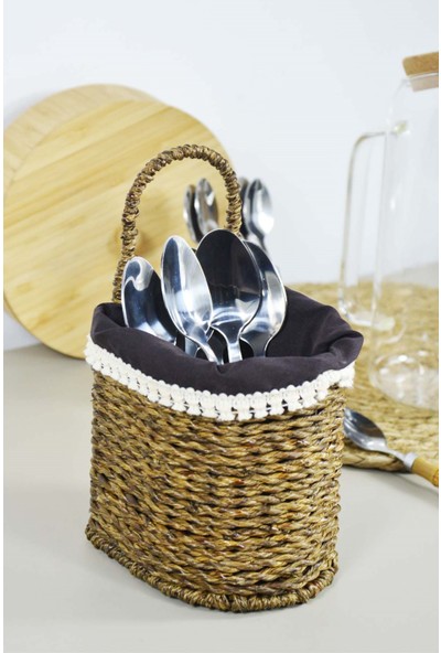 Avantage Home Hasır Kaşıklık ve Poşetlik D Model Asmalı Avantage Home Hasır Kaşıklık ve Poşetlik D Model Asmalı