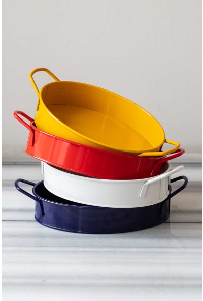 Refikadan Galvaniz 4 Renk Tam Set Tepsi- 21 cm Refikadan Galvaniz 4 Renk Tam Set Tepsi- 21 cm