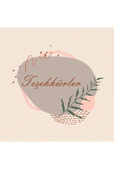 Tellgraf Teşekkür Kartı 5,5 x 5,5 cm 100'lü