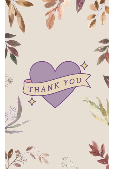 Tellgraf Teşekkür Kartı 5,5 x 8,5 cm 100'lü