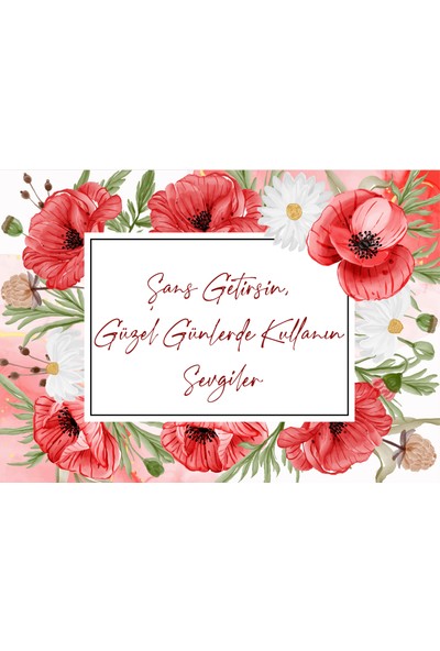 Tellgraf Teşekkür Kartı 5,5 x 5,5 cm 100'lü