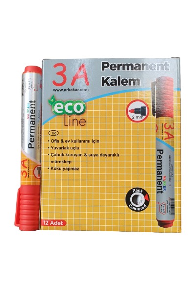 Cmk 3A Permanent Marker Koli Kalemi 12'li Paket Kırmızı Cmk 3A Permanent Marker Koli Kalemi 12'li Paket Kırmızı