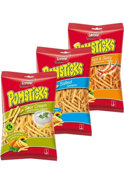 Lorenz Pomsticks 3 Lezzet Bir Arada 85 gr 3'lü
