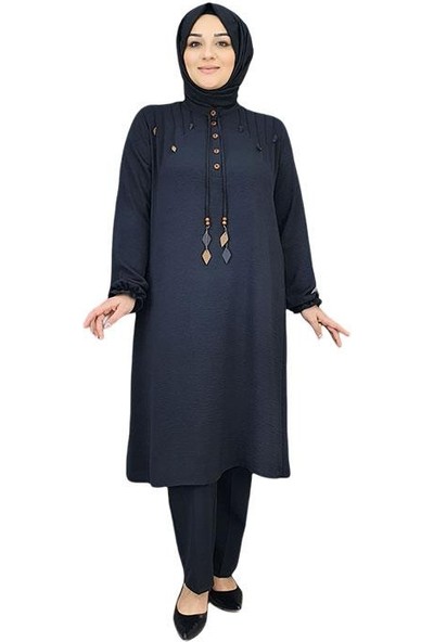 Kadın Yaprak Aksesuarlı Tesettür Tunik