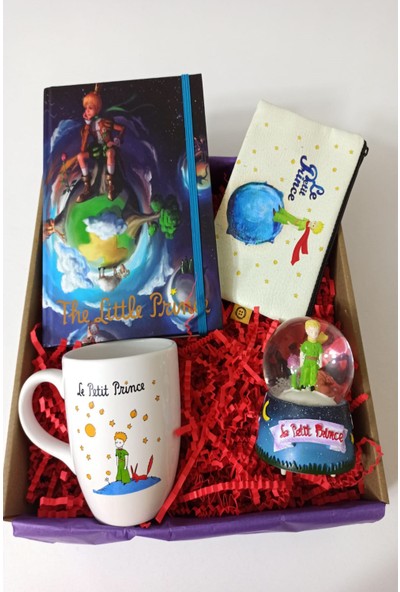 Alanç Küçük Prens Işıklı Kar Küresi, Küçük Prens Kupa, Kalın Kapak Defter, Cüzdan, Hediye Seti