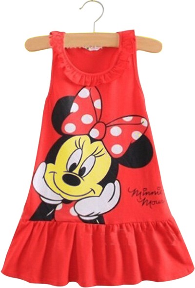 Vandor Girls Kız Çocuk Minnie Mouse Mini Elbise (Yurt Dışından)