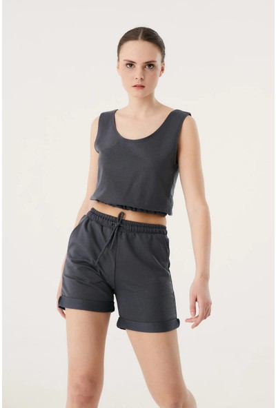 Basic Crop Şortlu Takım