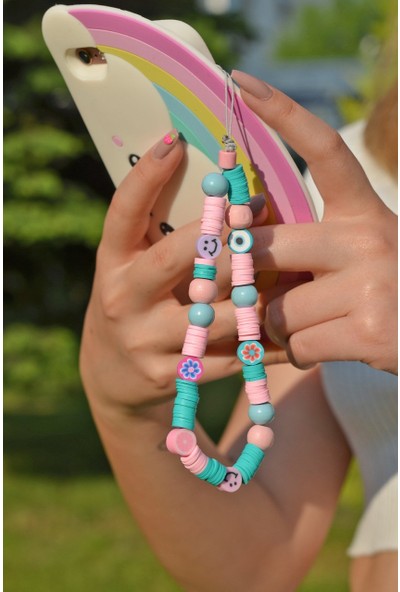 Sacce Scarves&Accessories Soft Renkli Boncuklu Küçük Boy Telefon Askısı Charmı Aksesuarı Sacce Scarves&Accessories Soft Renkli Boncuklu Küçük Boy Telefon Askısı Charmı Aksesuarı