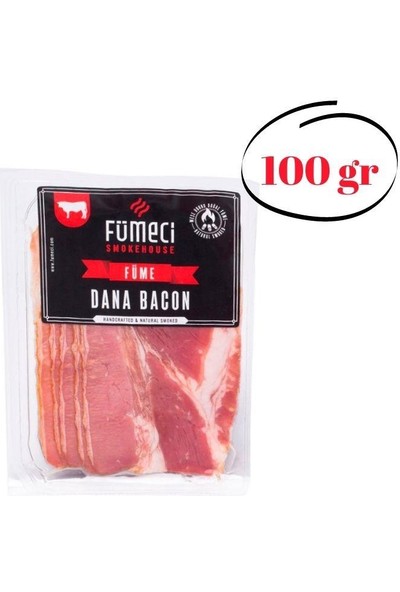 Fümeci Smokehouse Isli Dana Bacon Doğal Odun Dumanı Ile Islenmiş 100GR