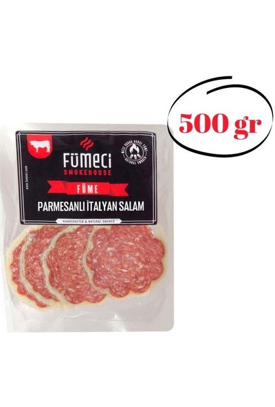 Fümeci Smokehouse Parmesanlı Italyan Salam (Sucuk Lezzetinde) Doğal Kurutulmuş 500GR