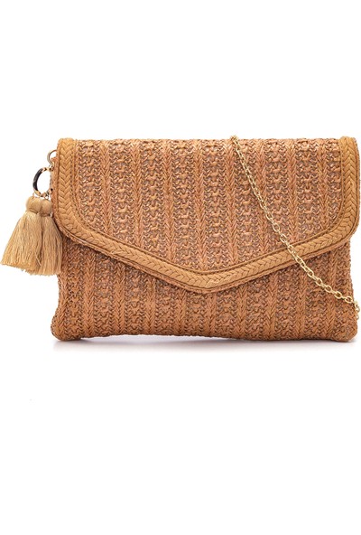 Derimod Kadın Hasır Aksesuarlı Portföy Derimod Kadın Hasır Aksesuarlı Portföy