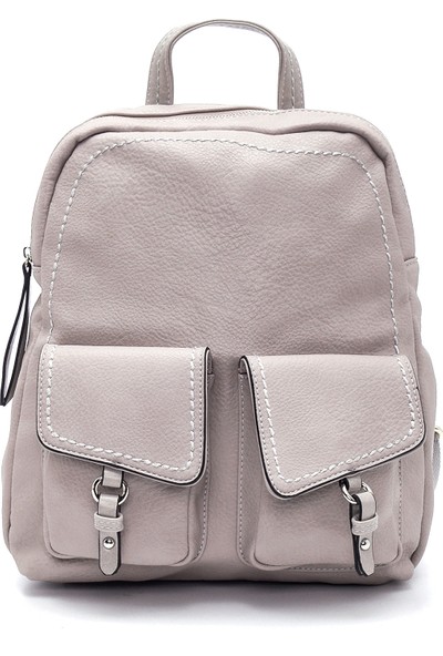 Kadın Küçük Cep Detaylı Sırt Çantası