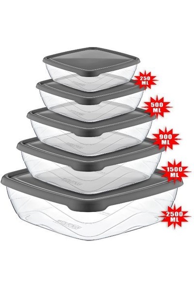 World of Pets Kare Saklama Kabı 5 Adet