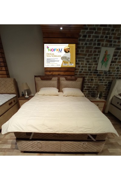 Nofku Çift Kişilik Doğal Yün Yorgan 195x215 Cm Nofku Çift Kişilik Doğal Yün Yorgan 195x215 Cm