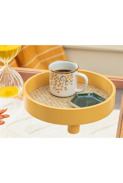 English Home Pure Dekoratif Tepsi 25,5X8X25,5 cm Sarı English Home Pure Dekoratif Tepsi 25,5X8X25,5 cm Sarı