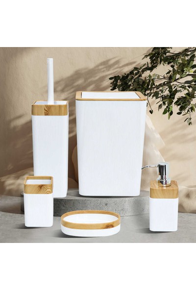 Porsima Violet Still Rattan 5 Parça Krom Kaplama Kare Banyo Seti Ahşap Porsima Violet Still Rattan 5 Parça Krom Kaplama Kare Banyo Seti Ahşap