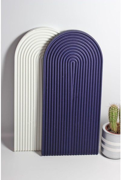 Glowie Renkli Beton Kemer Sunum Tepsisi 32CM | Lacivert Glowie Renkli Beton Kemer Sunum Tepsisi 32CM | Lacivert