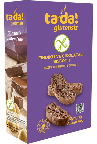 Glutensiz Çikolatalı Fındıklı Biscotti 110G Glutensiz Çikolatalı Fındıklı Biscotti 110G